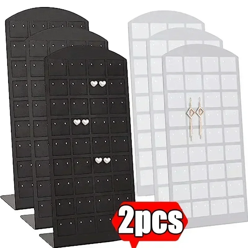 1-2pcs-Fashion-Portable-Earrings-Ear-Studs-Holder-Plastic-Jewelry ...