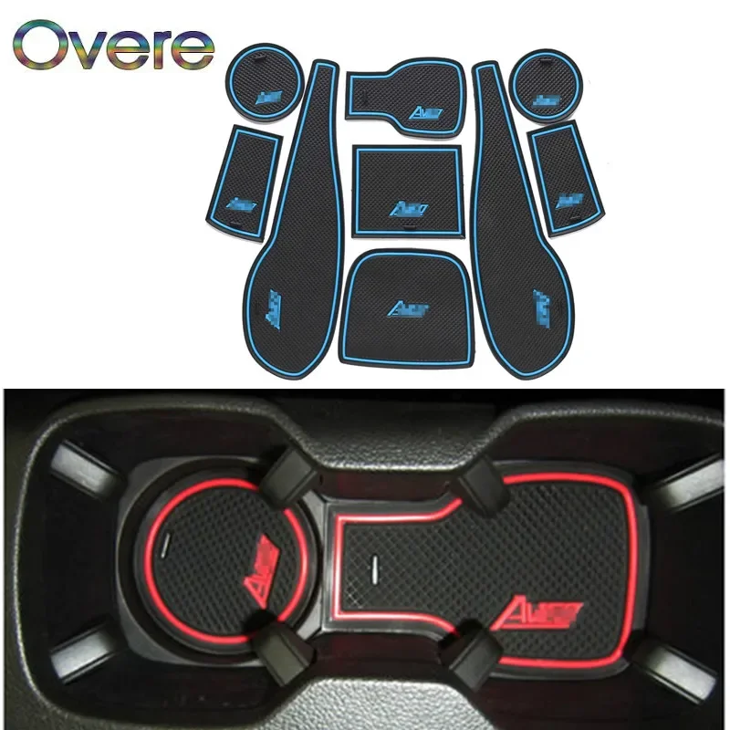 OVERE-11Pcs-Car-Interior-Cup-Mat-Door-Gate-Slot-Pad-Storage-Box-Mat ...