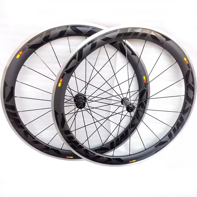 Width 23mm Carbon Road Bike Clincher Wheel 38/50mm Alloy Brake Surface ...