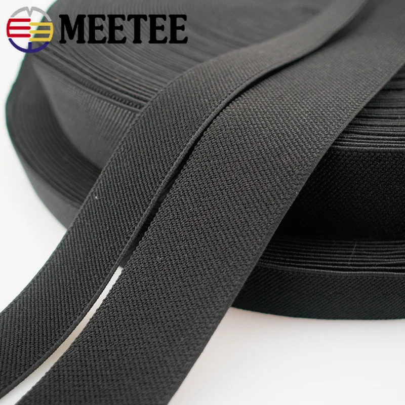 1/2/3/5M 20 70mm Black 1.5mm Thick Elastic Band for Sewing Underwear ...