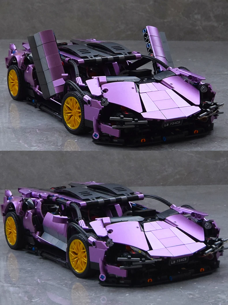 LEGO Technic Voiture Lamborghini Sian Violet - 2618 Pièces - Brick Tech ...
