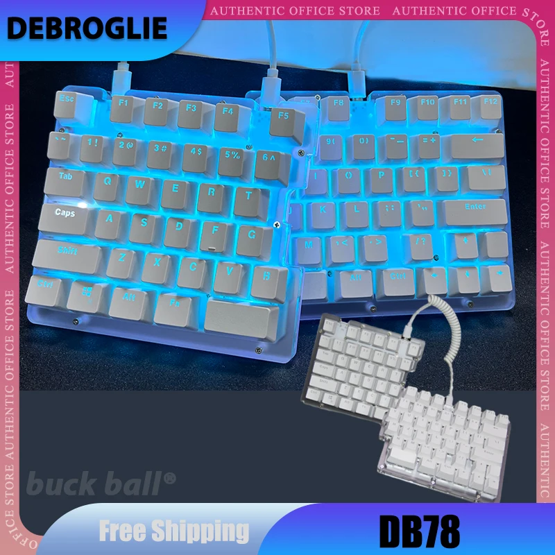 DEBROGLIE-DB78-Split-Keyboard-Hot-Swap-78-Keys-Mechanical-Gamer ...