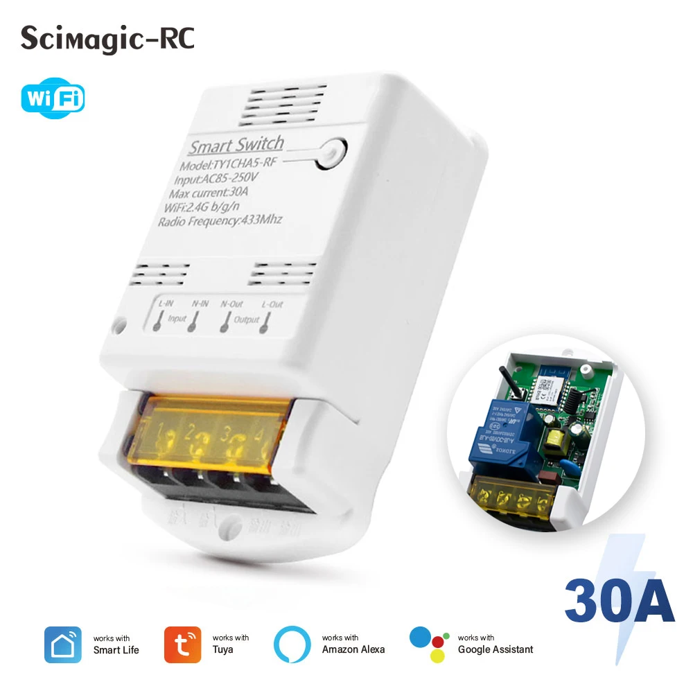 30A-20A-Tuya-wifi-Switch-One-Way-Module-Relay-Controller-DC-AC-7-32V ...