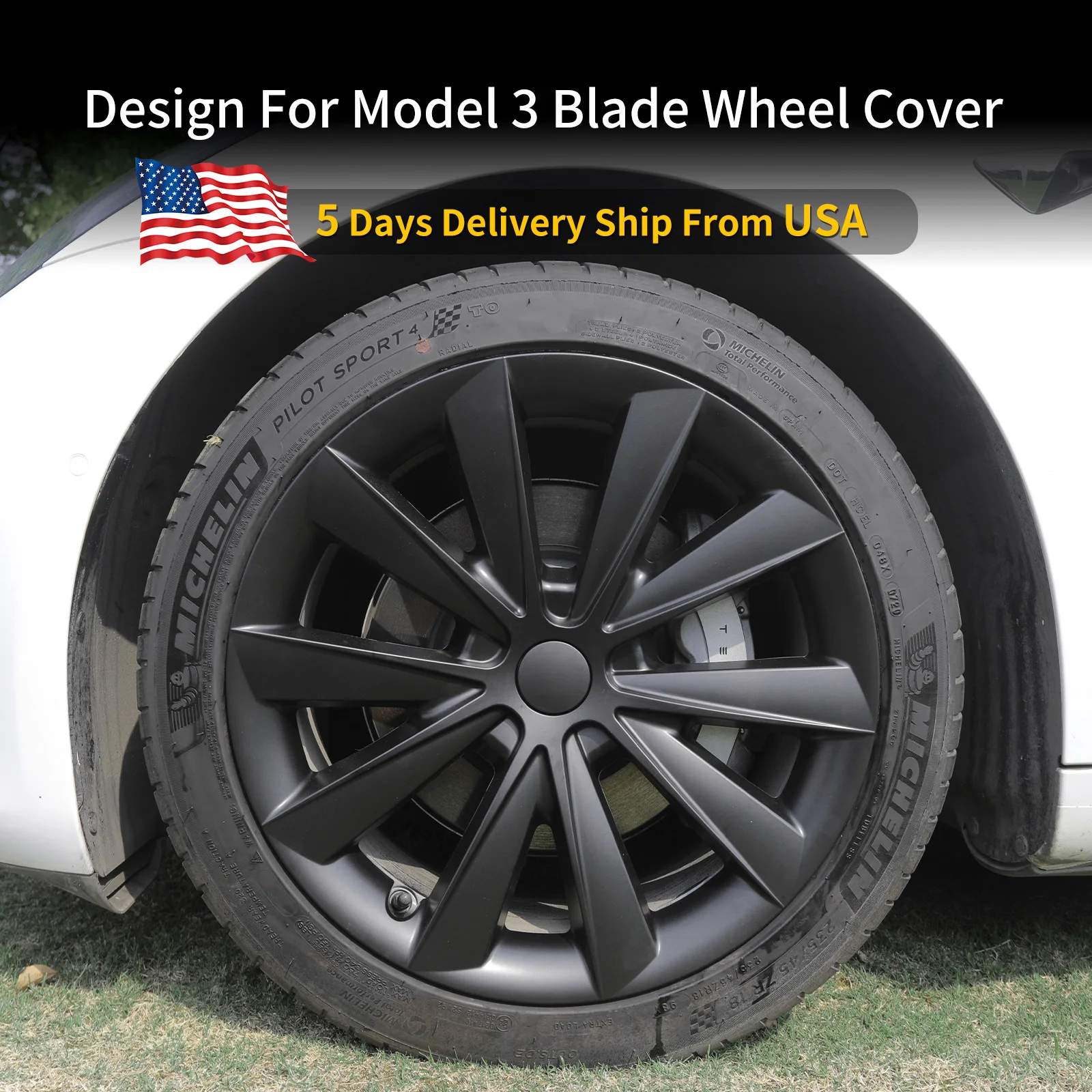 4PCS-Hub-Cap-for-Tesla-Model-3-Model-Y-18inch-19inch-Wheel-Cover-Hubcap ...