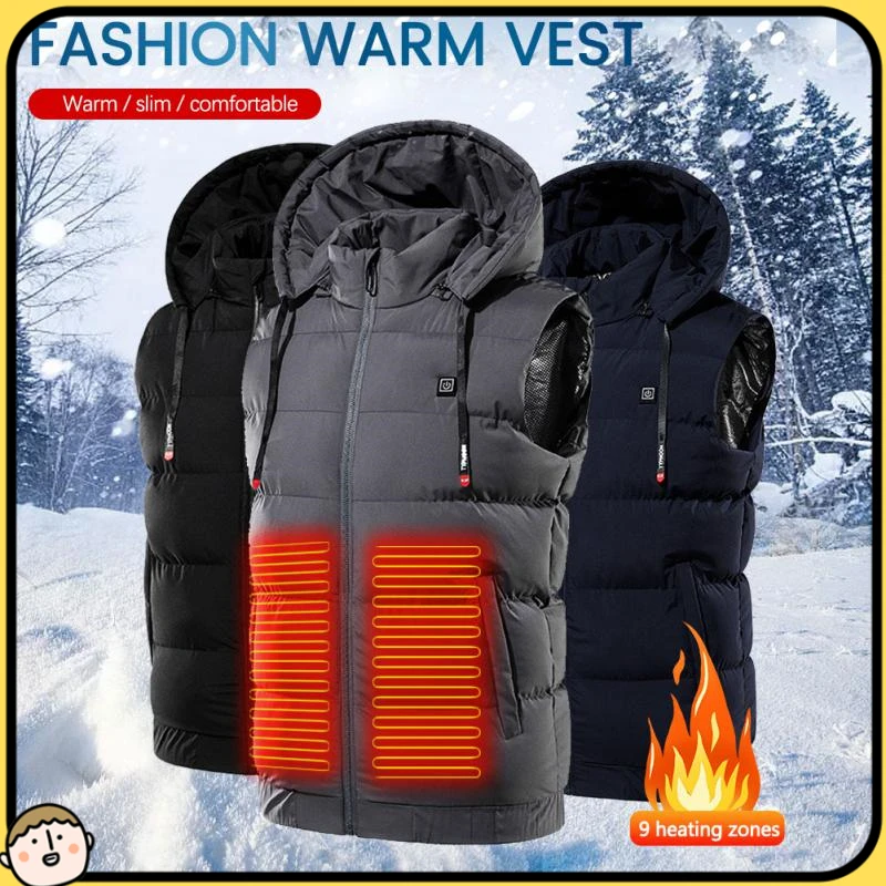 Heated-Vest-Men-Women-Heating-Vest-Thermal-Usb-Charging-Vest-Heating ...