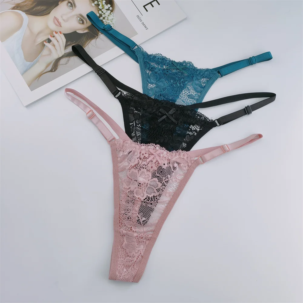 3Pcs-Set-New-Lace-G-string-Women-s-Sexy-Underwear-Low-Waist-Breathable ...