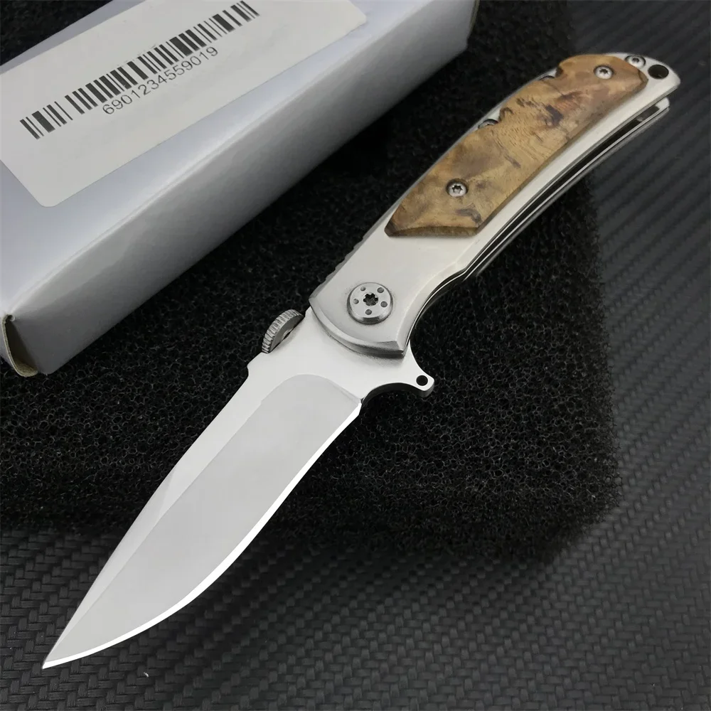 Bearing-Flipper-Folding-Knife-440C-Blade-420-Steel-Inlaid-with-Shadow ...