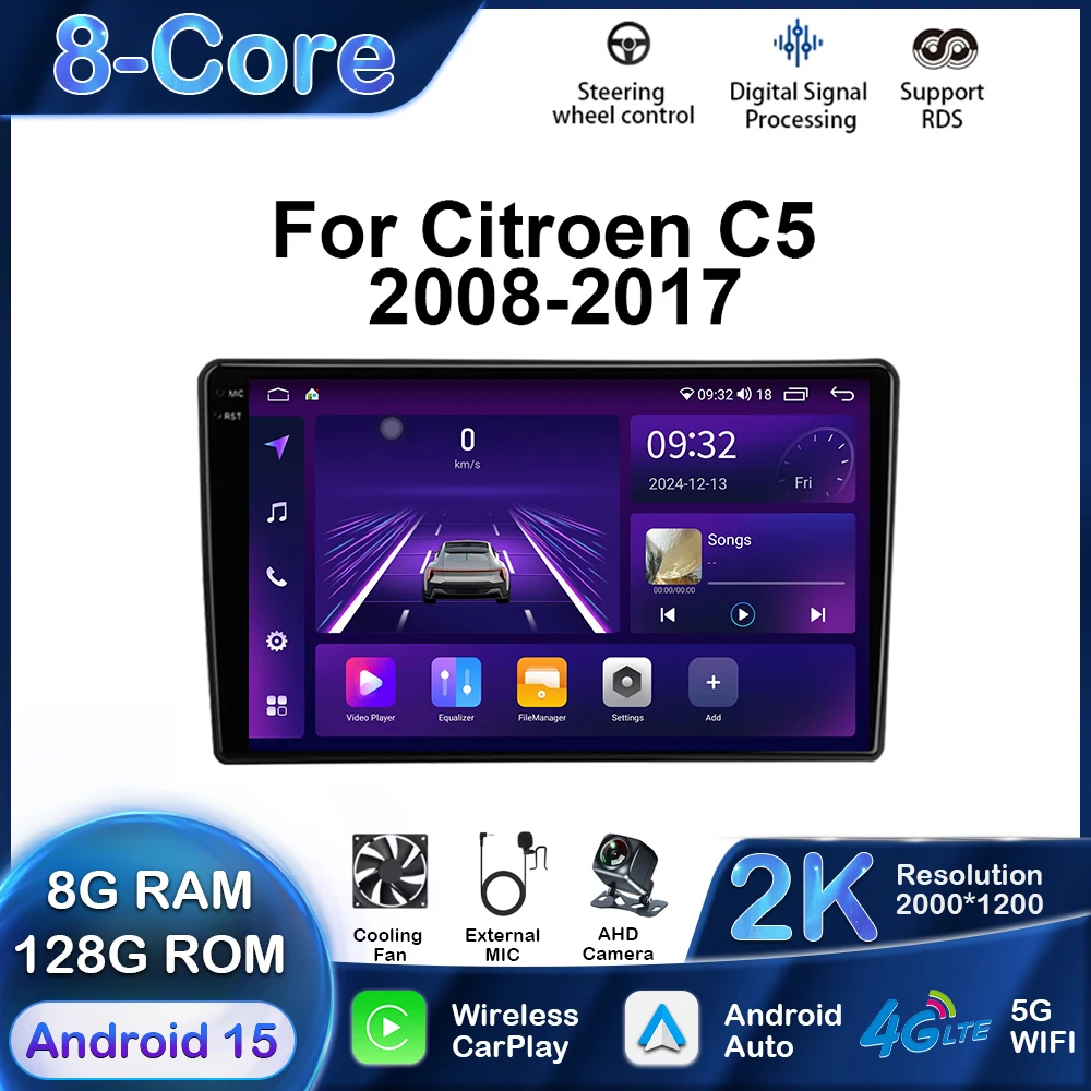 Car Multimedia Player For Citroen C5 2008-2017 Android GPS Navigation ...