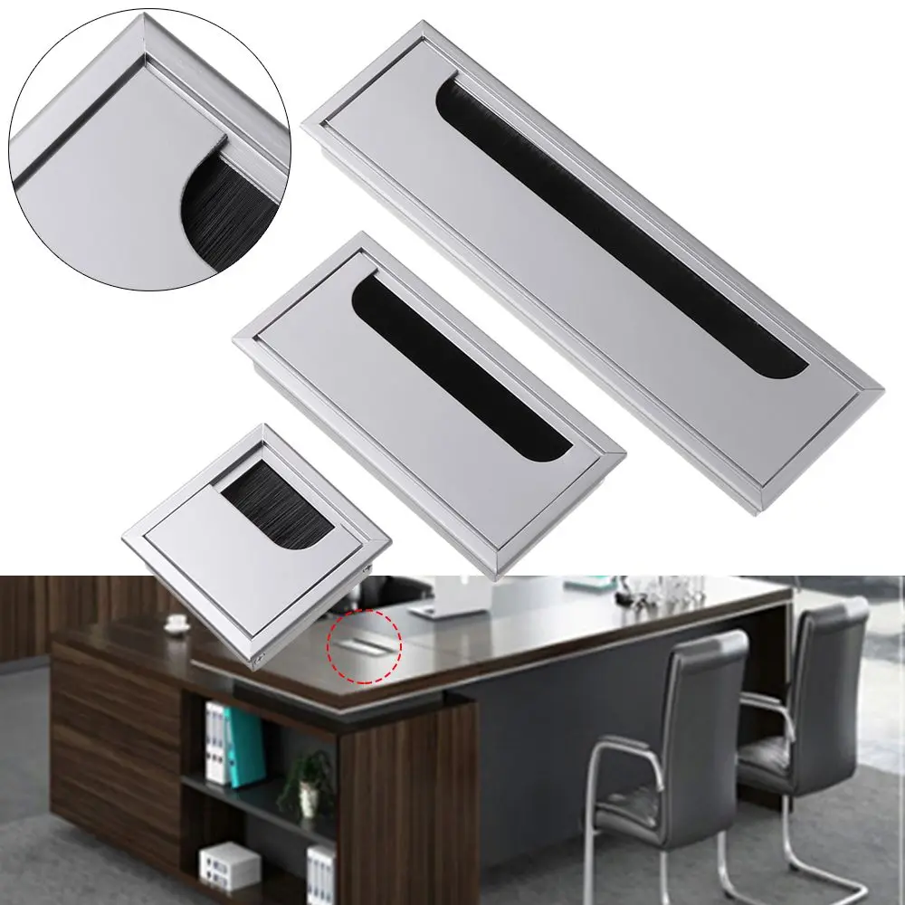 Ojal-de-Cable-de-alambre-rectangular-de-escritorio-de-PC-de-aleaci-n-de ...