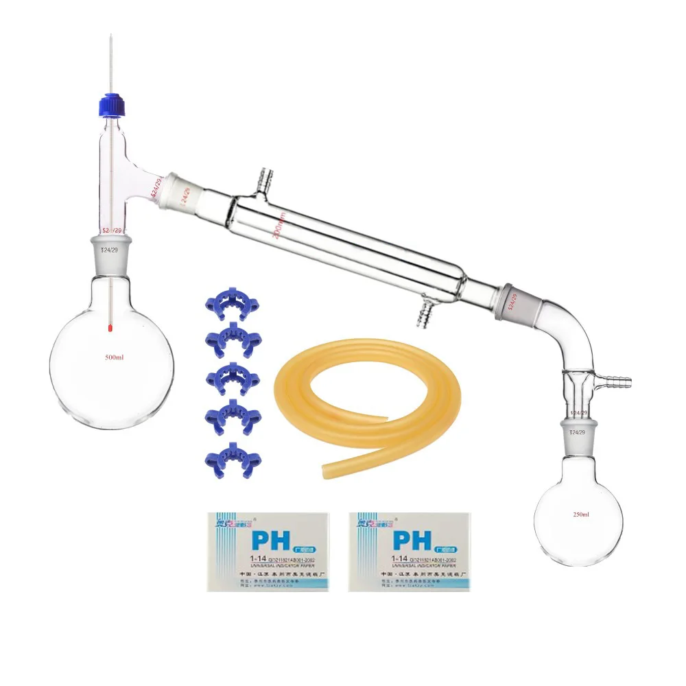 250-500ml-24-29-Glass-Still-Laboratory-Distillation-Equipment-Chemistry ...