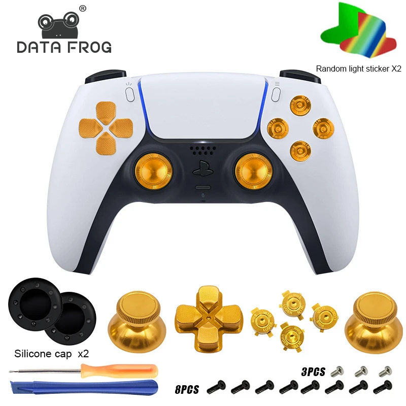 Data Frog Metal Dpad Abxy Buttons For Ps5 Controller Custom Replacement ...