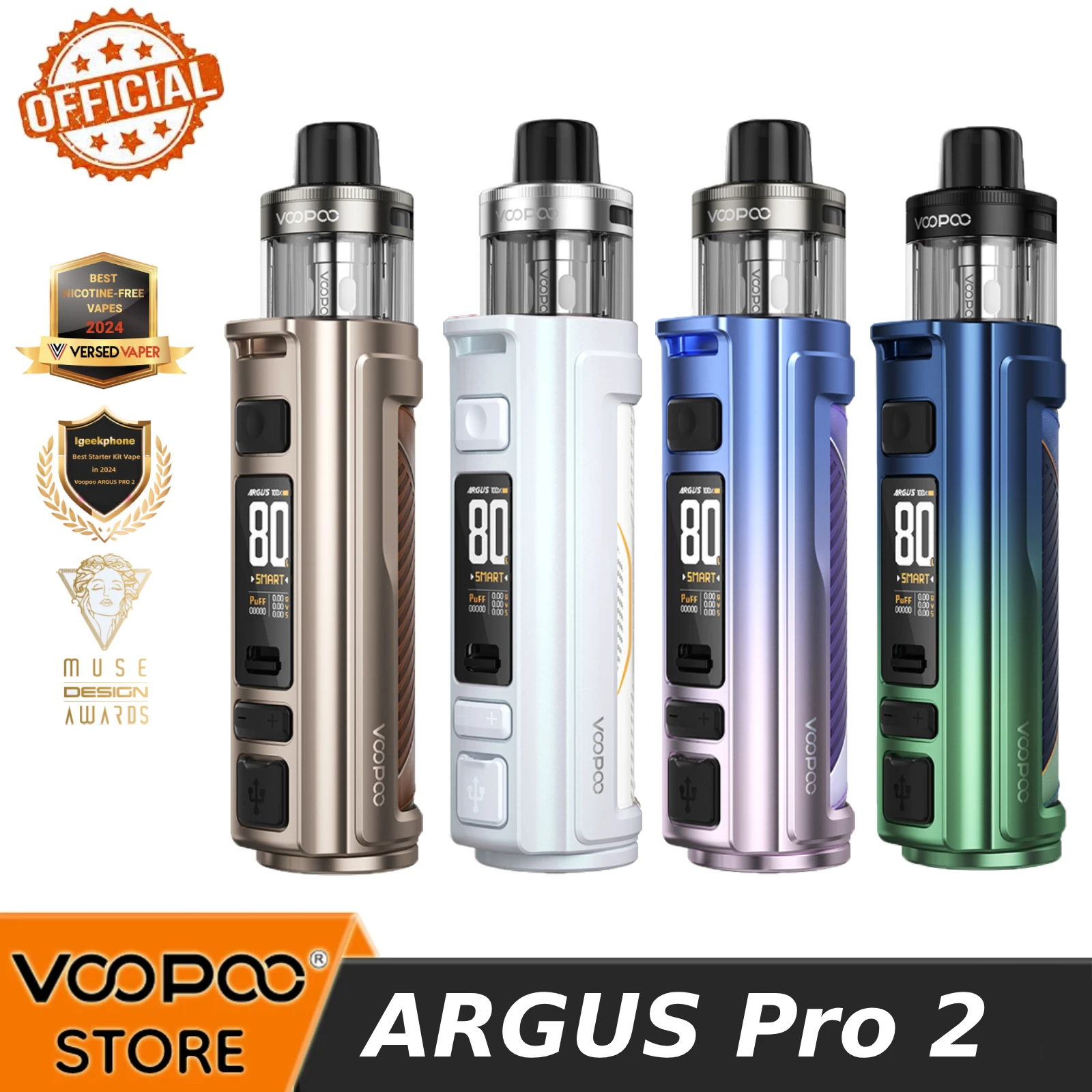 Official-VOOPOO-Argus-Pro-2-Kit-80W-Vape-3000mAh-Battery-5ml-PnP-X ...
