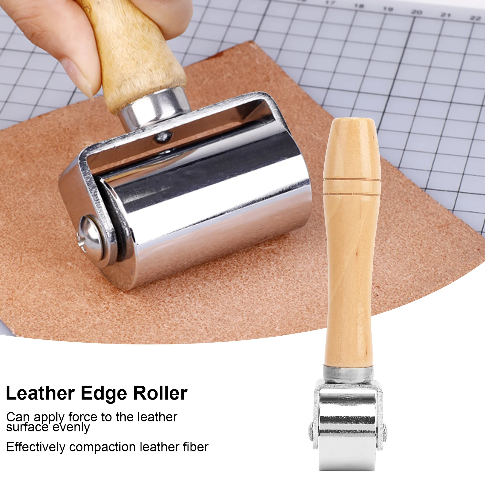 Leather-Press-Edge-Roller-DIY-Leather-Craft-Wooden-Handle-Edge-Rolling ...