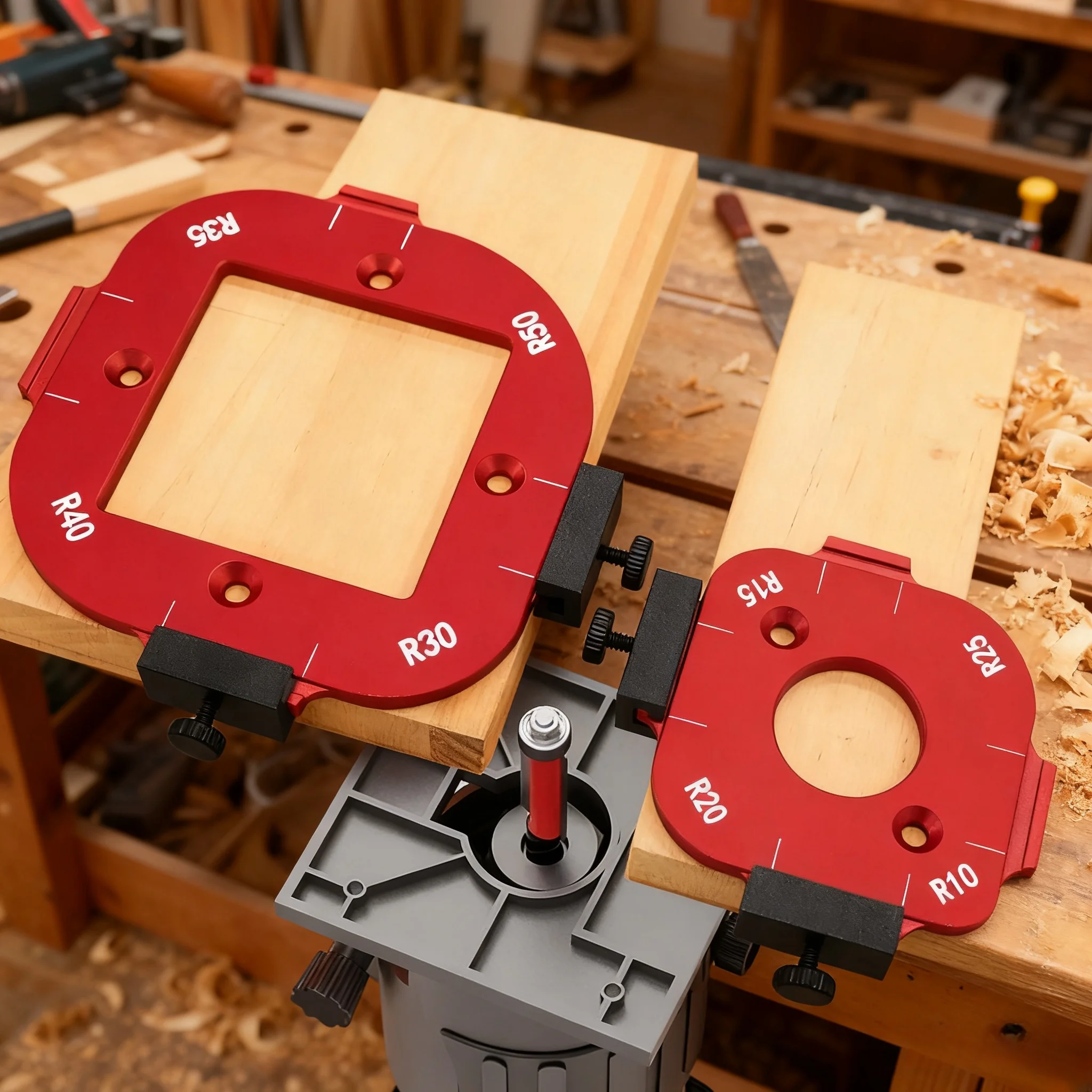 2pcs Woodworking Router Corner Radius Arc Angle Positioning Template ...