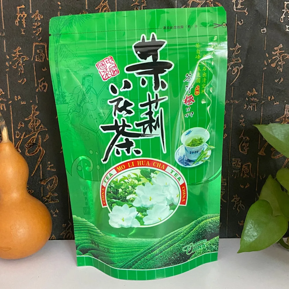 100G Jázmin Gyöngyök Tea Cipzáras Táskák Aaa Gyöngy Virág Önzeneti ...