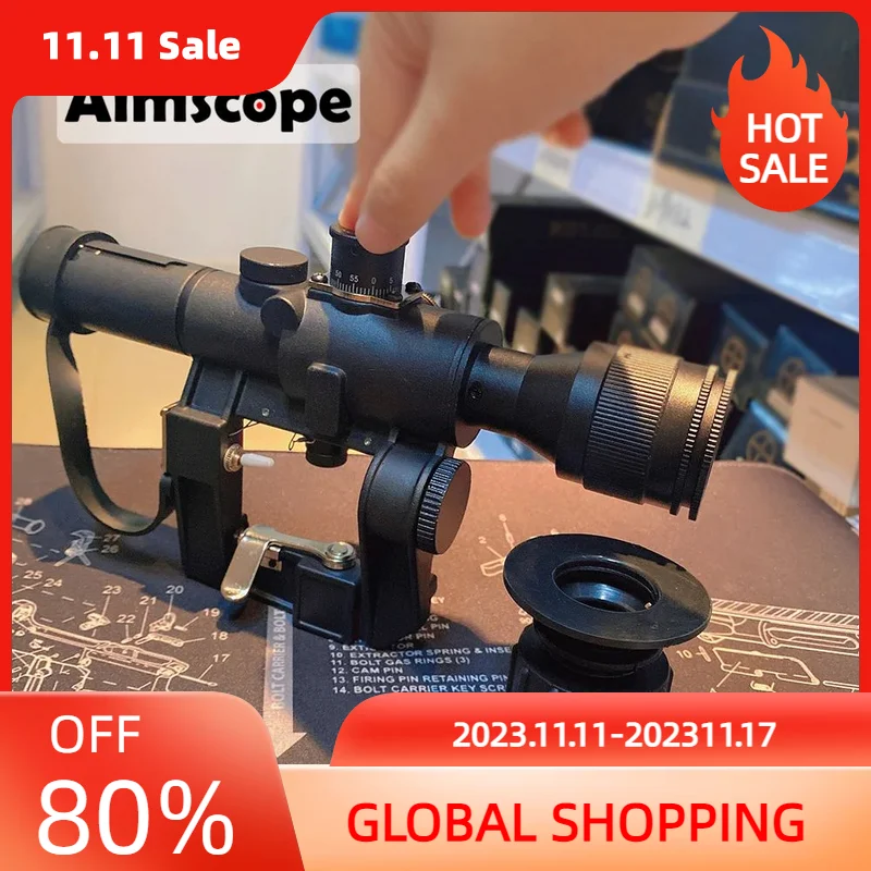 Tactical-4x26-SVD-Rifle-Scope-Red-Illuminated-Soviet-PSO-1-Type ...