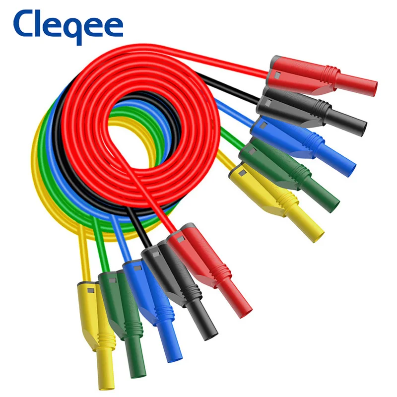 Cleqee P1050-1 Multimater Silicone Test Lead 4mm Banana Plug Soft Cable ...