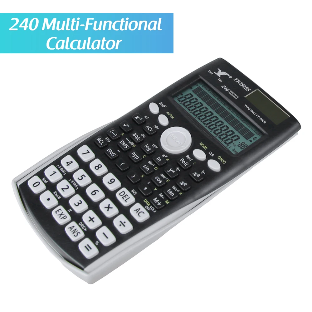 Scientific-Calculators-Math-Calculator-with-240-Multi-Functional-Calculator-2-Lines-LCD-Display ...