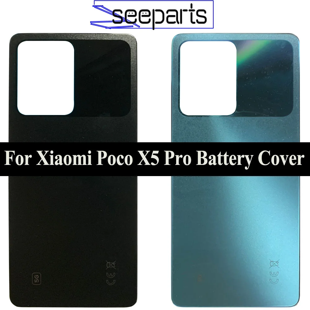 6-67-For-Xiaomi-Poco-X5-Pro-Battery-Cover-Back-Glass-Panel-Rear-Housing ...