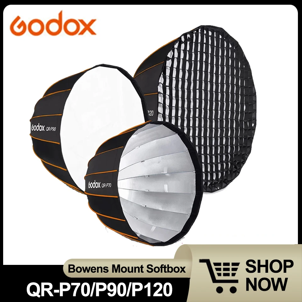Godox-QR-P70-QR-P90-QR-120-Quickly-Release-Parabolic-Deep-Softbox-with ...