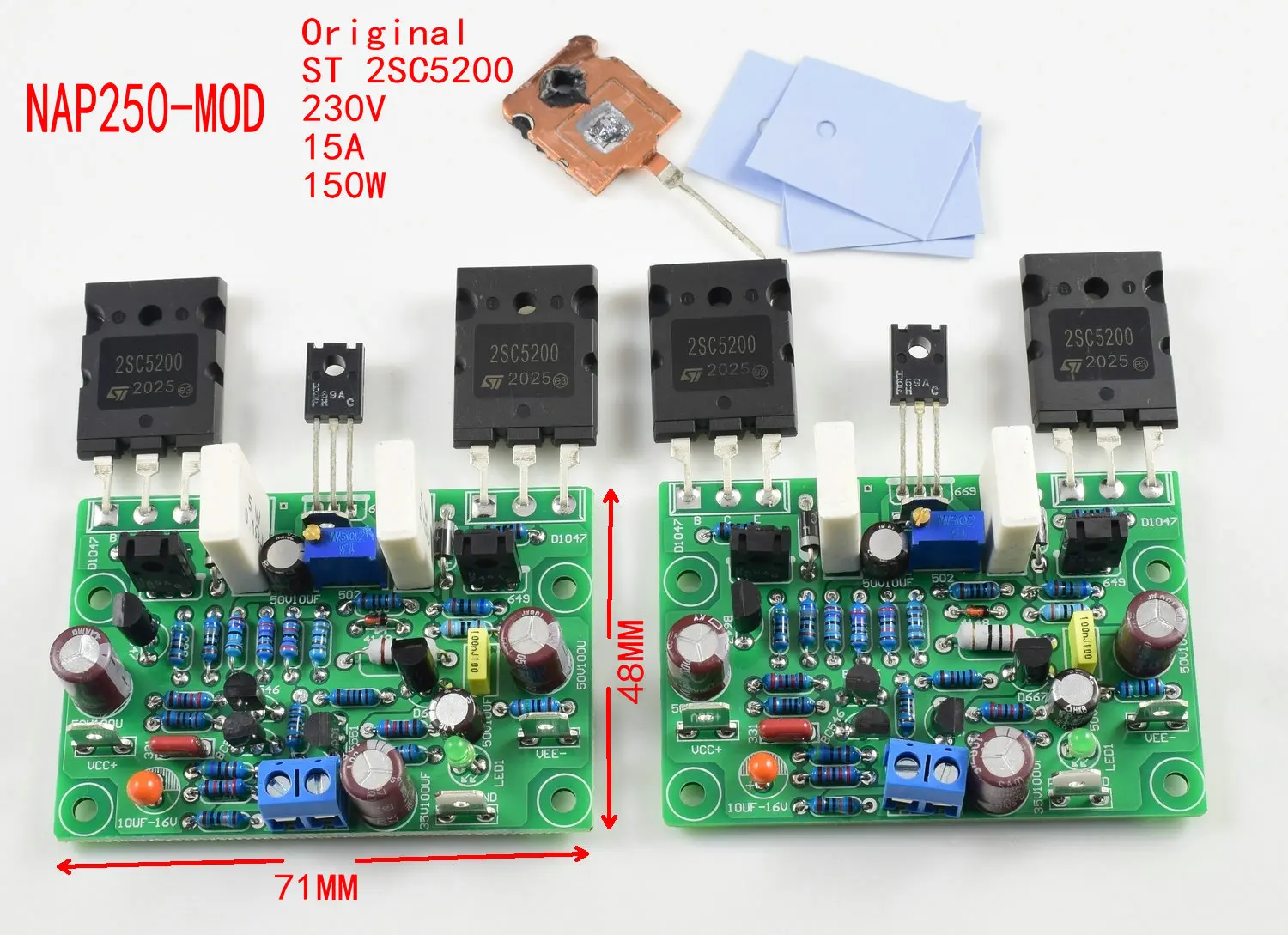 2 шт. ST 2SC5200 аудио усилитель 80 Вт 8R NAIM NAP250 MOD VER4 DC15V ...