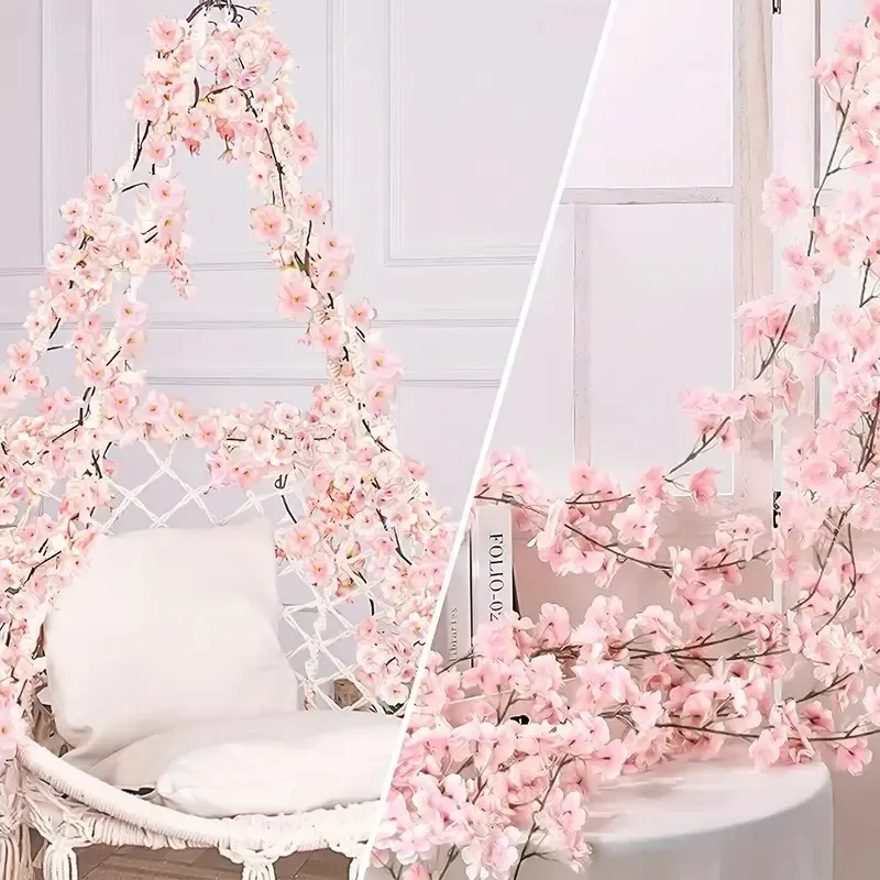 180cm-Artificial-Cherry-Blossom-Vine-Sakura-Garland-Garden-Backdrop ...