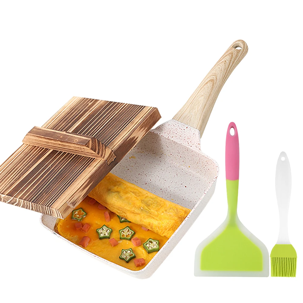 Nonstick Tamagoyaki Pan Japanese Omelette Egg Pan Rectangular Egg Roll ...