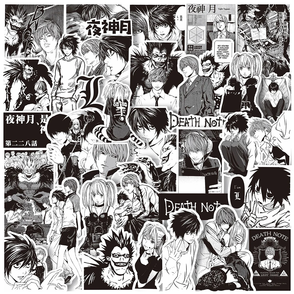 10-30-65pcs-Anime-Black-White-DEATH-NOTE-Graffiti-Stickers-Laptop ...