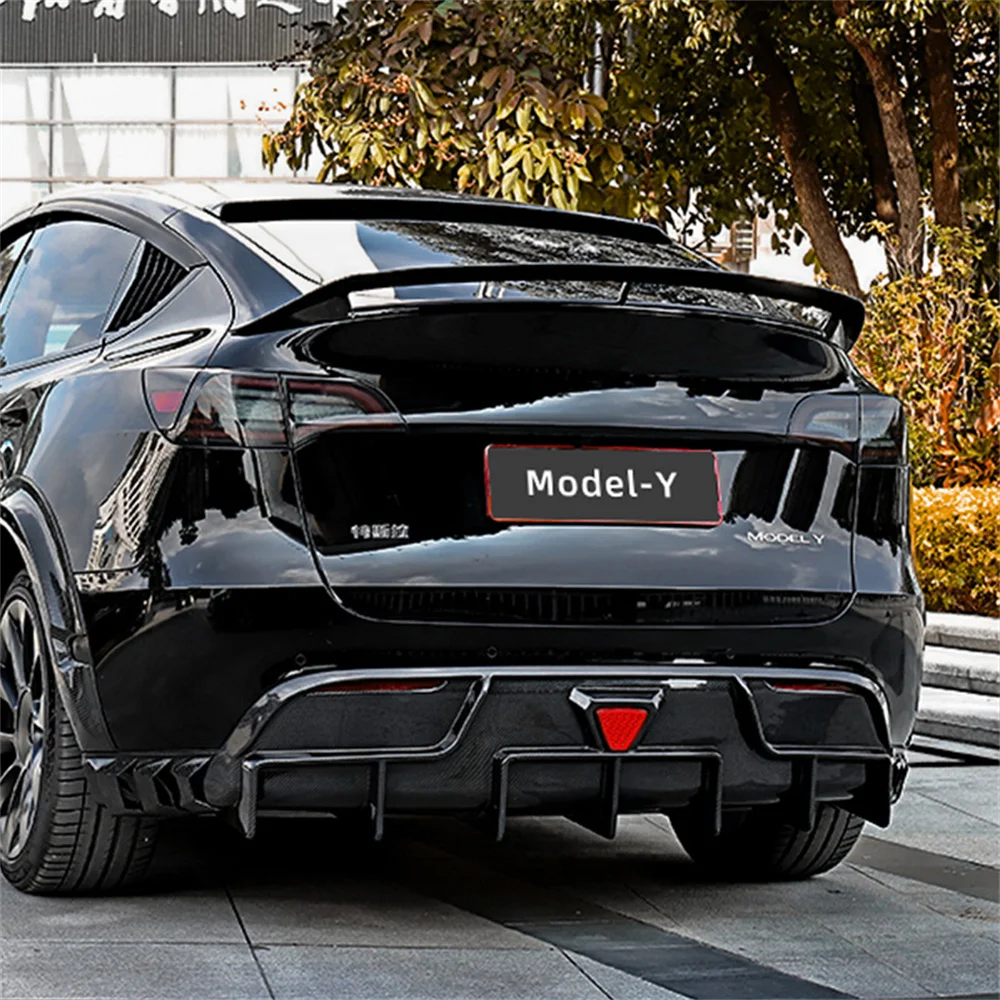 For Tesla Model Y tail Car Retrofitted With ABS Grain Front Shovel Rear ...