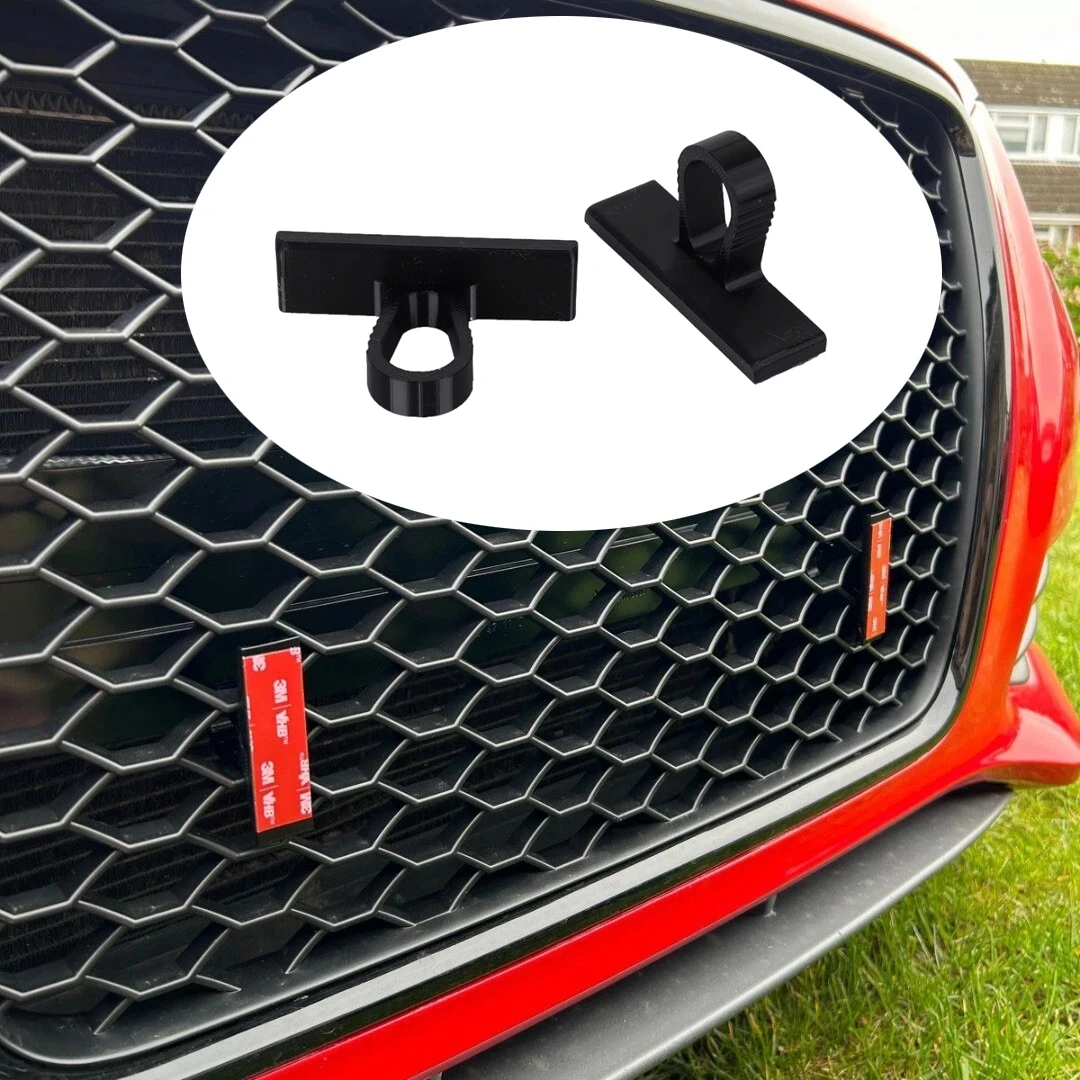 2PCS Number Plate Clips Holders Kits For Audi Honeycomb Grills License ...
