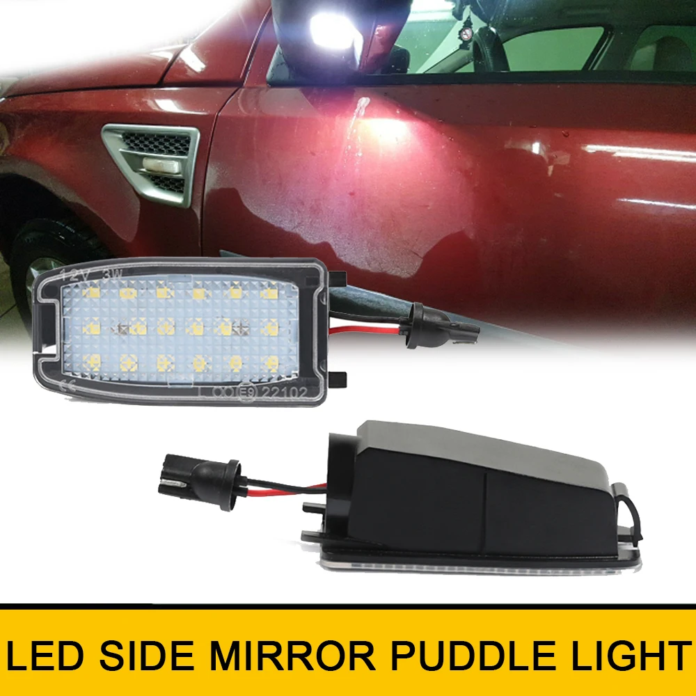 6000K-White-LED-Under-Side-Mirror-Puddle-Lights-for-For-Land-Rover ...