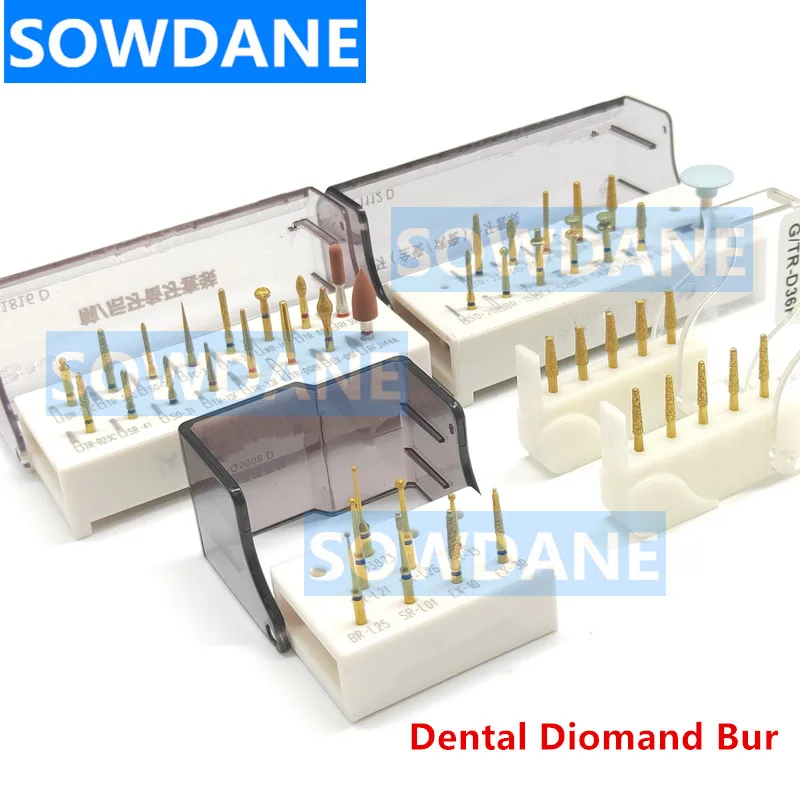 New Dental Diamond Bur 1.6mm/2.35mm Handle Bur Kit Dentist Clinic ...
