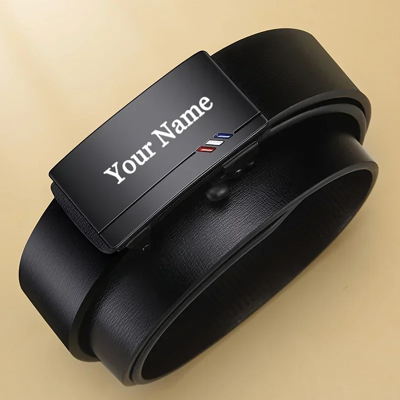 Elegant Personalized Men's Business Automatic Alloy Buckle Belt, Custom ...