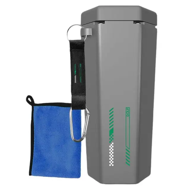 Golf Ball Washer With Golf Towel Portable Golf Ball Cleaner Golf Ball ...