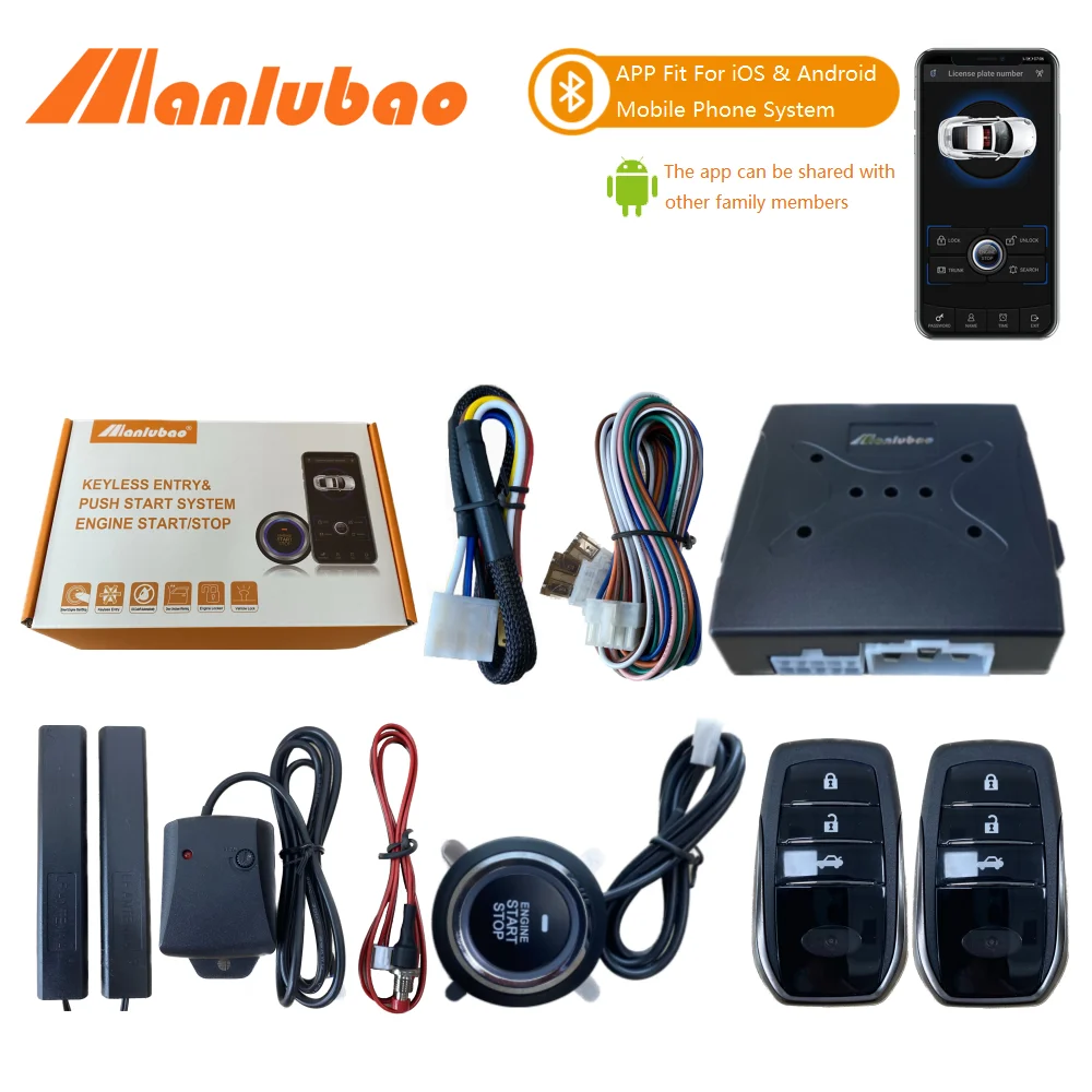 Manlubao C8 APP Control Auto Keyless Entry Push Button Start Engine ...