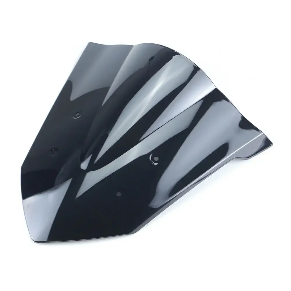 Motorcycle-Black-Double-Bubble-Windscreen-Windshield-Screen-ABS-Shield ...