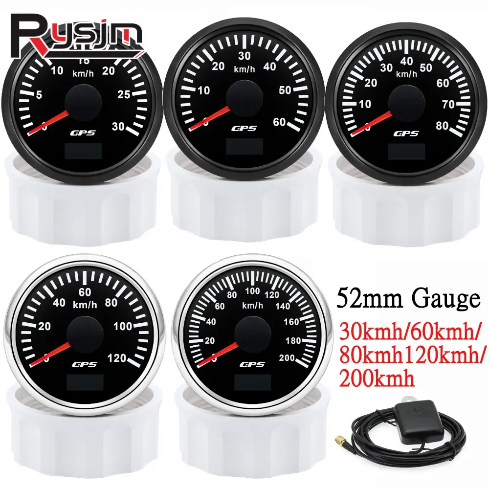 HD-52MM-GPS-Speedometer-30-60-80-120-200-Km-h-Boat-Car-Truck-Speed ...