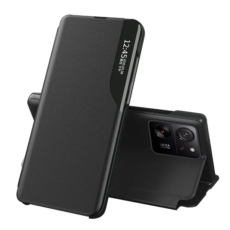 Smart-Side-View-Leather-Flip-Phone-Cover-For-Xiaomi-13T-Pro-Case-For ...