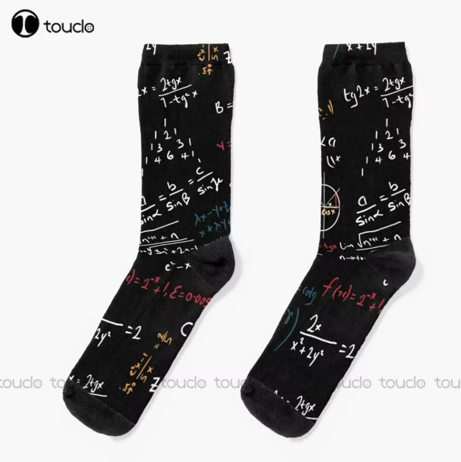 Genuis Science Smart Maths Physics Black Socks Youth Black Soccer Socks ...