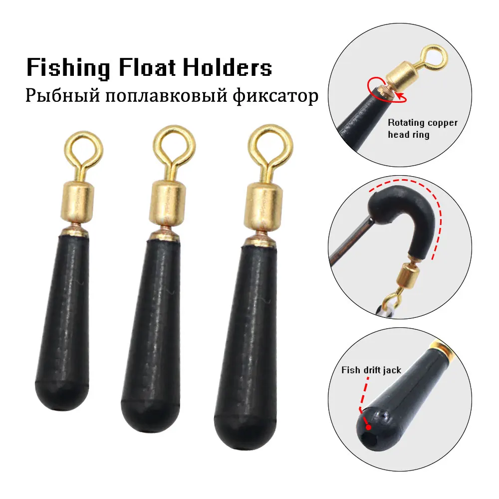 30Pcs Fishing Gear Float Rest Holders For Fish Rig Block Rotation Drift Fishing Floats Accessory ...