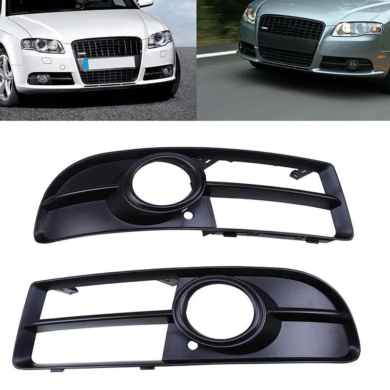 Left Right Car Front Bumper Fog Light Grille For Audi A4 B7 S4 B7 A4 S ...