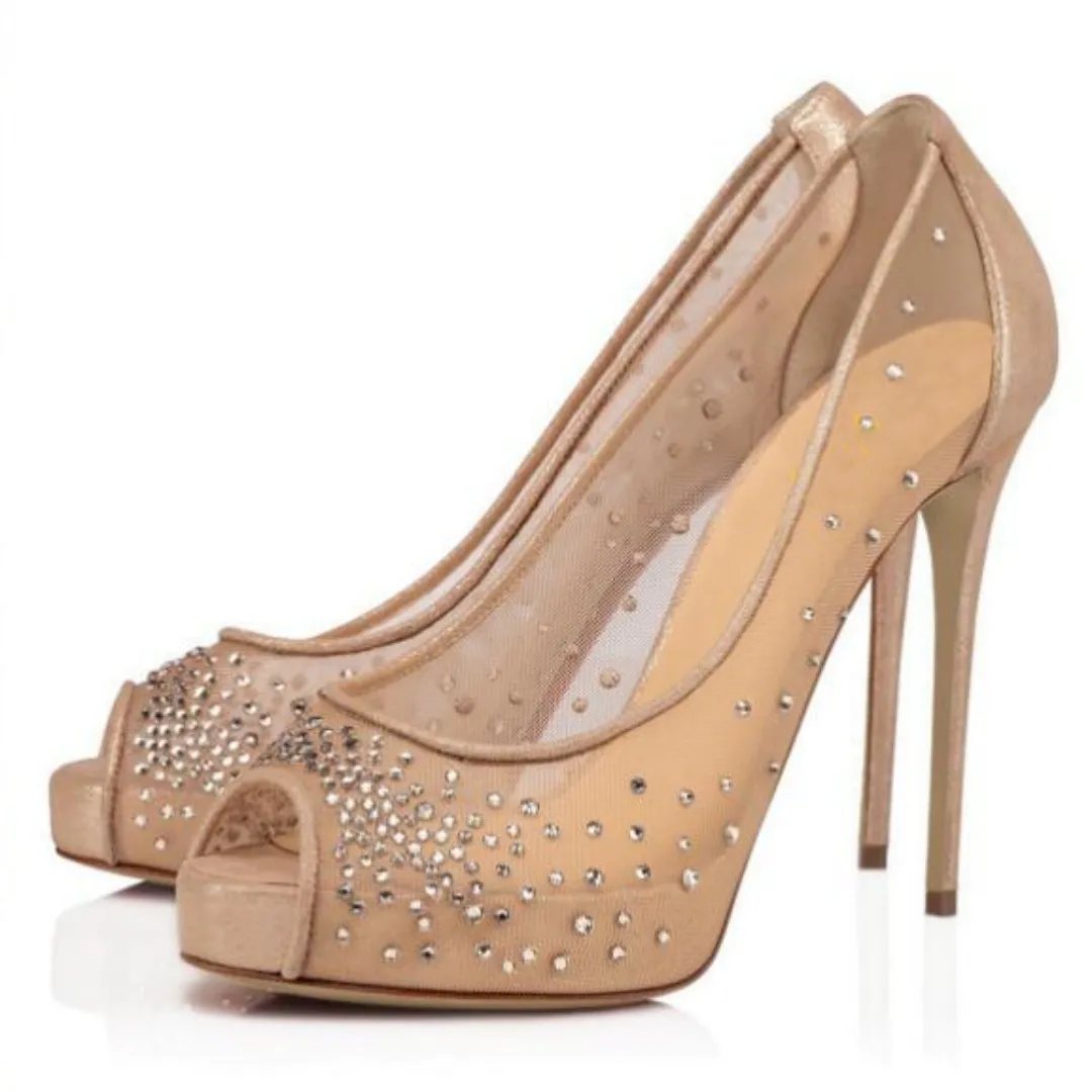SHOFOO-shoes-Fashion-women-s-high-heels-About-12-cm-heel-height-Mesh ...