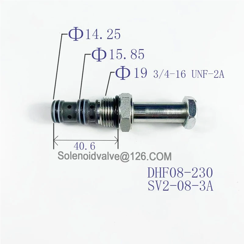 DHF08-230 Hydraulic Thread Insertion SV2-08-3A Two-Position Three-Way ...