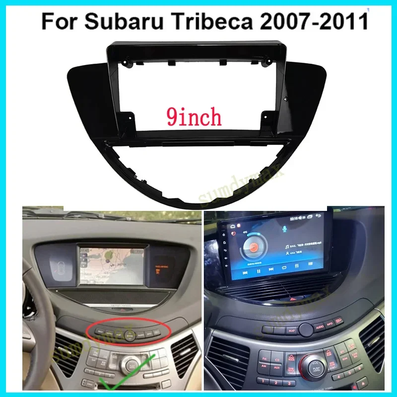 9INCH Car radio frame Kit Fascia Panel For Subaru Tribeca 2007-2014 ...