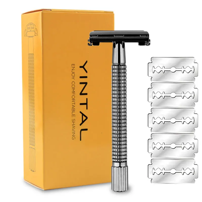 YINTAL-Long-Handle-Version-Butterfly-Open-Double-Edge-Safety-Razor-Men ...