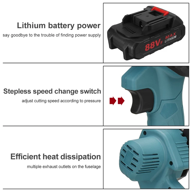 1200W 6 Hüvelykes 88 Vf Mini Elektromos Lánc Fűrészfűrészes Metsző ...