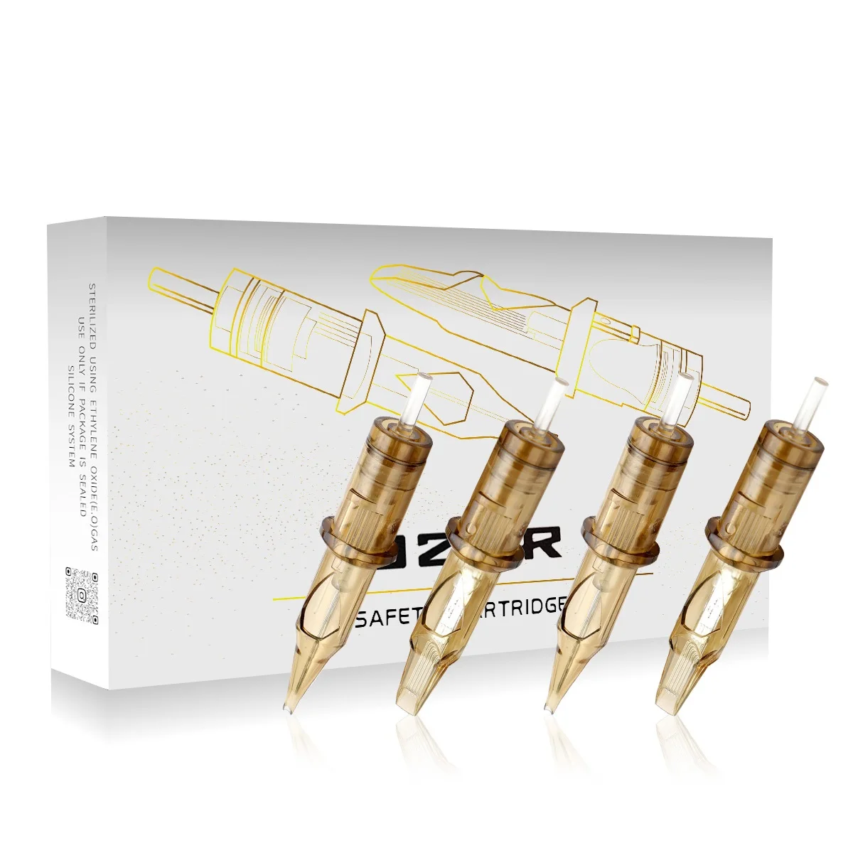 OZER-cartucho de agujas de tatuaje, 10 piezas, RL, RS, RM, M1, aguja de ...