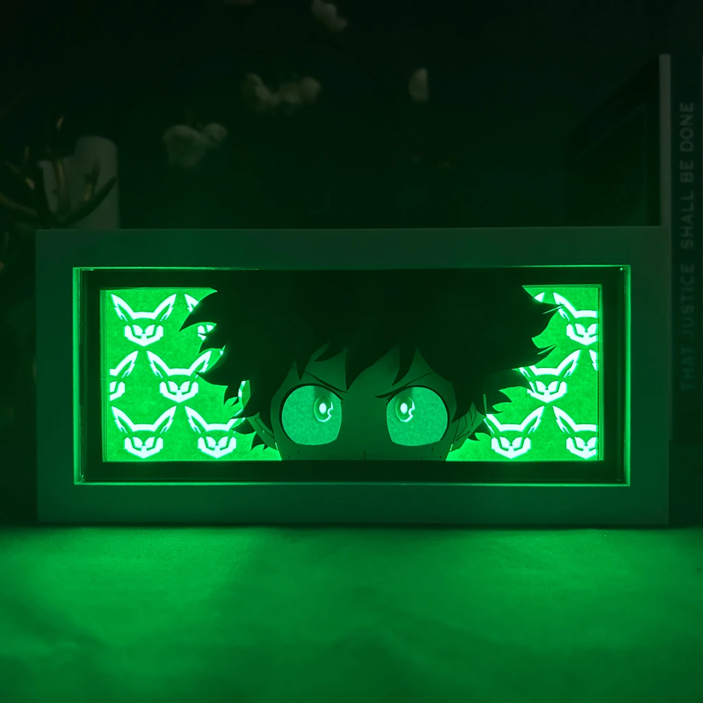 Green-Hope-Hero-Led-Anime-Light-Box-For-Bedroom-Decoration-Paper-Cut ...
