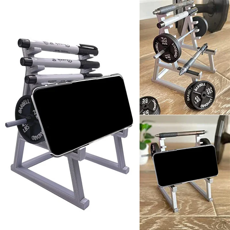 Squat Rack Pen Display Stand Holder Creative Barbell Pencil Desk ...