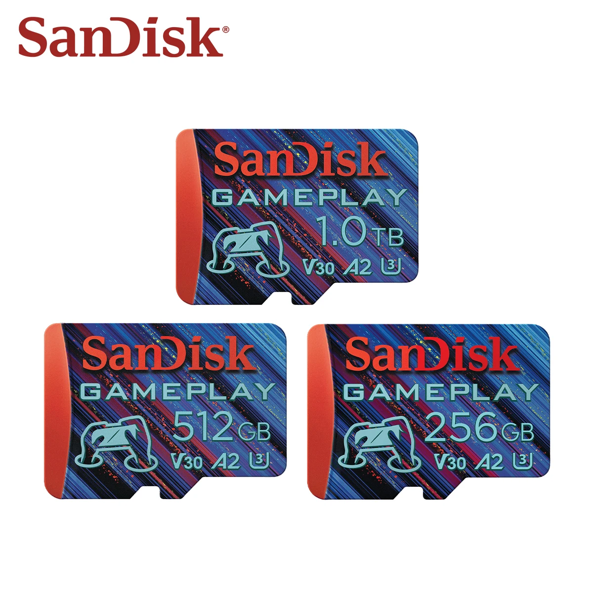 NEW-SanDisk-A2-V30-GamePlay-MicroSD-Memory-Card-256GB-512GB-1TB-U3-4K ...